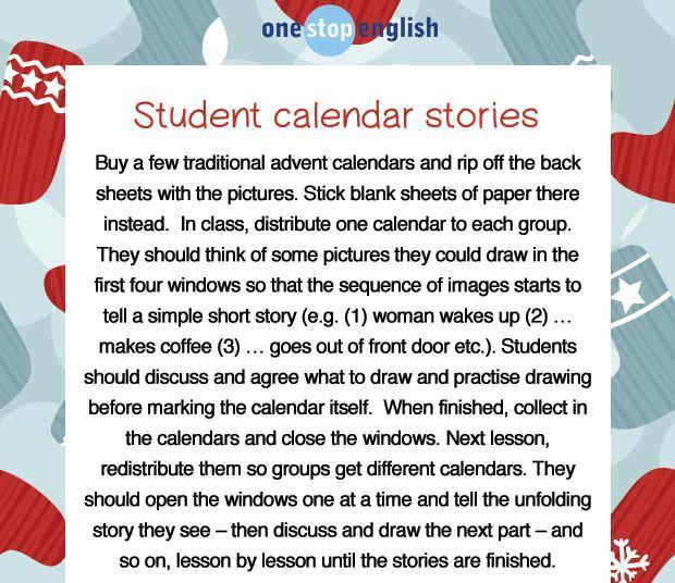 Imaginative materials: ideas for using advent calendars | Article ...