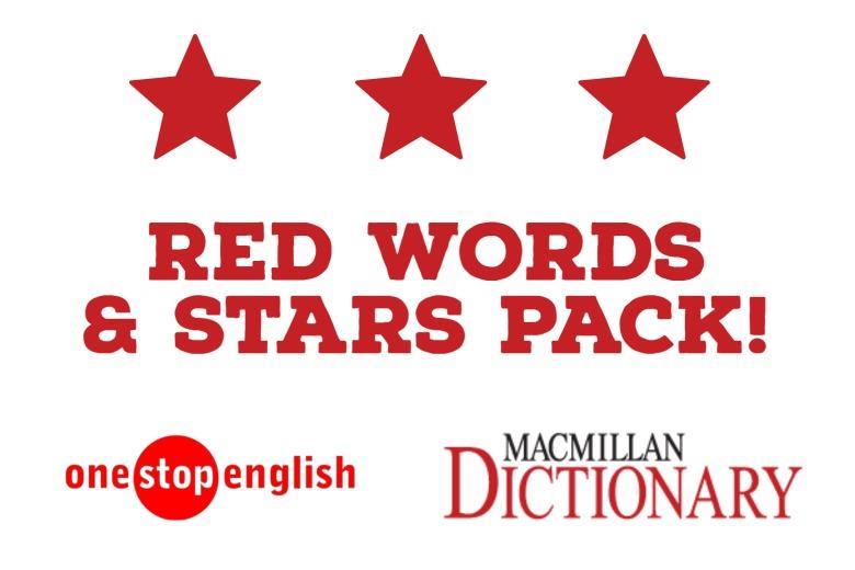 Macmillan Dictionary Red Words & Stars Pack | Teaching tool ...